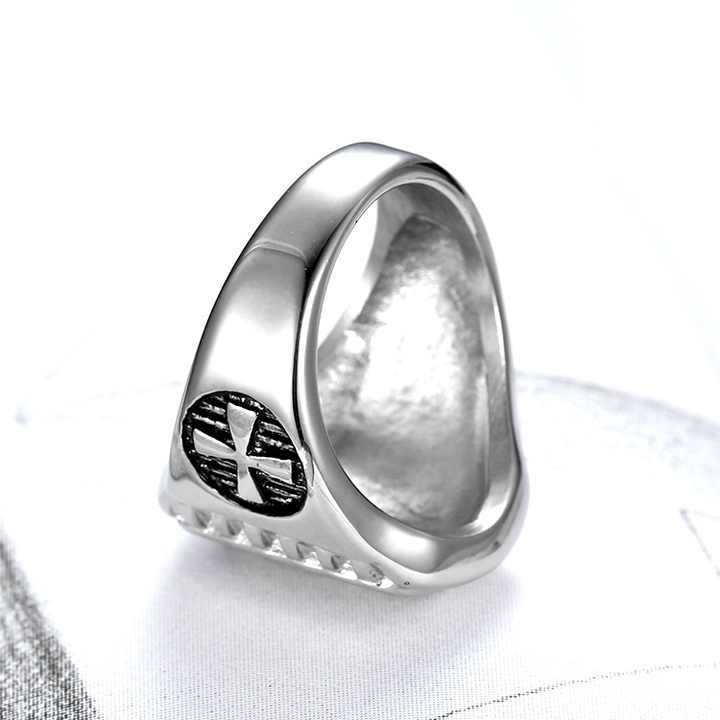 Fashion Rings Hot Selling Vintage Black Cross stainless Steel Templar ...