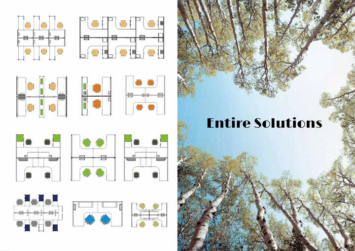 Modern Luxury Cubicle Workstation Desk for 6 Person Office