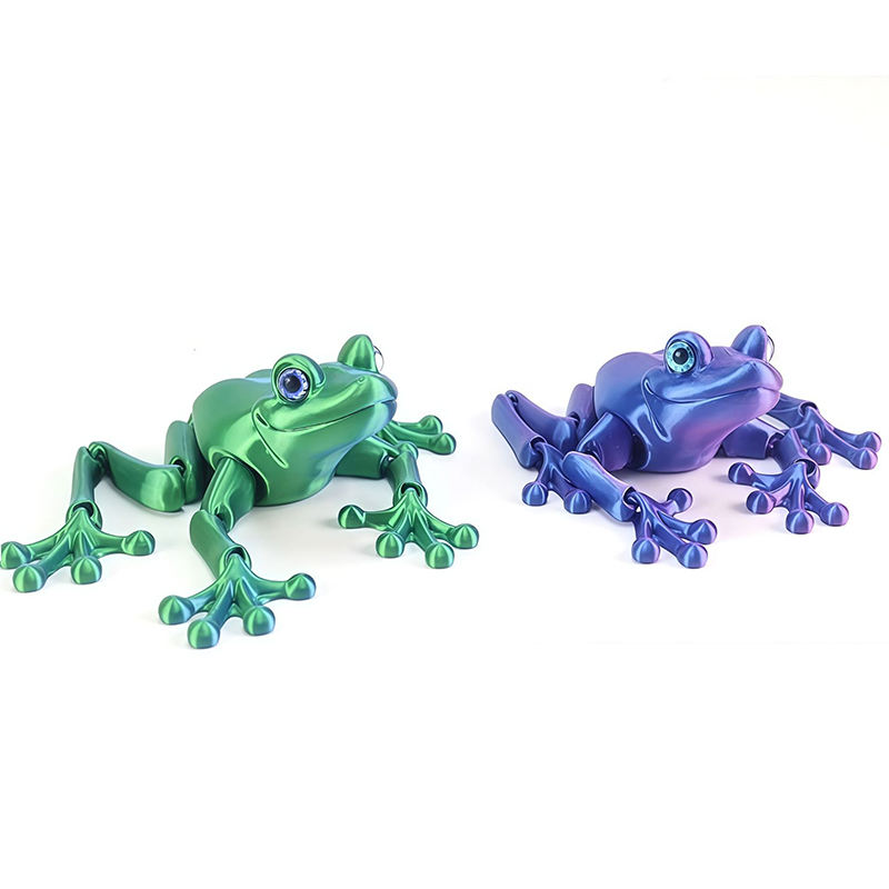 3D Printed Frog 3D Realistic Frog Fidget Mini Animal Flexible Cute ...