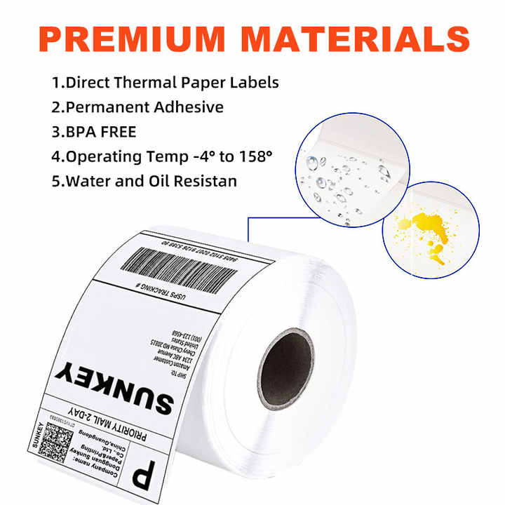 Waterproof 50x25 58x40 40*30 2x160*40 100 X 150 Adhesive Barcode ...