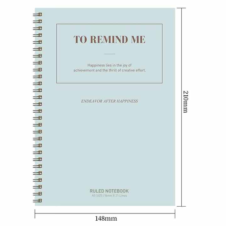 Deli A5/60 Minimalist Spiral Notebook Paper Cover Coil Notebook Error ...