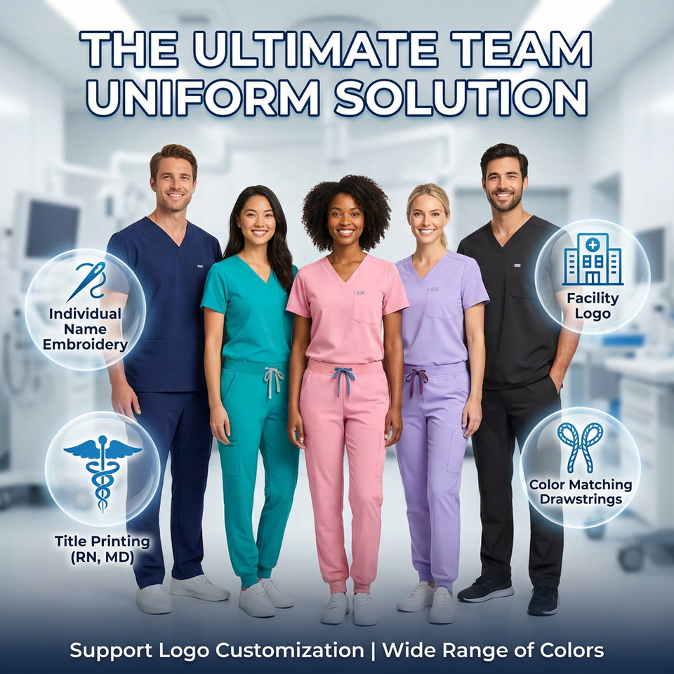 Custom logo Male Uniforms Hospital Uniform Medical Scrubs Sets for ...
