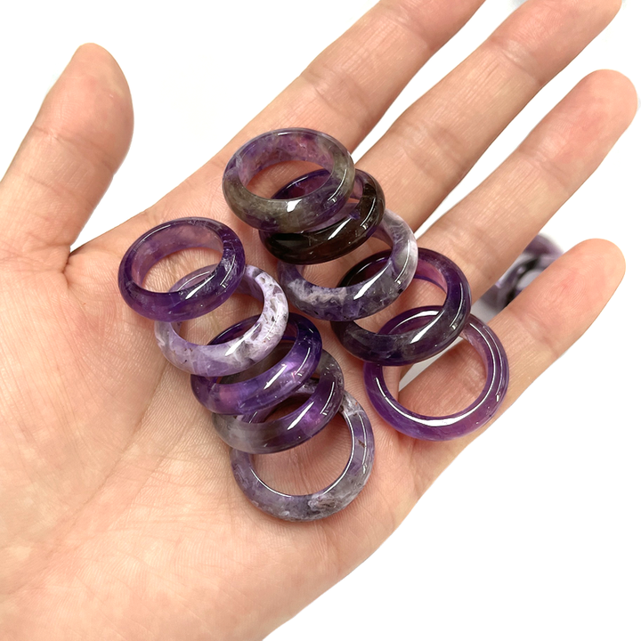 Amethyst Ring Hot Selling Purple Gemstone Single Stone Rings Natural ...