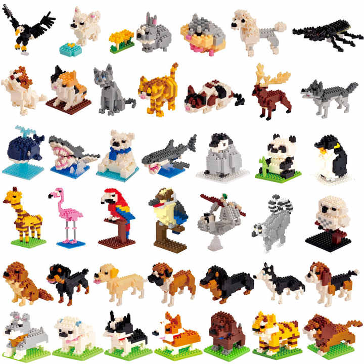 Wise Hawk ABS Mini Building Blocks - 100 Animal Models