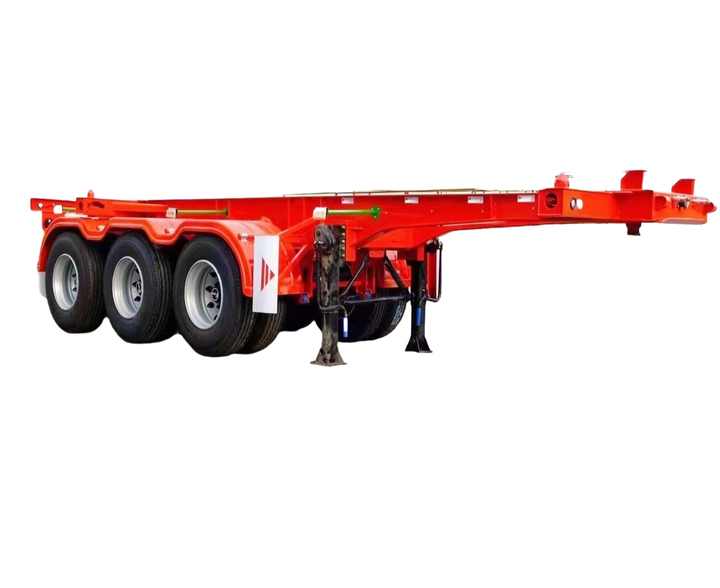 3 Axle 40ft 20ft Shipping Chassis with Gooseneck Skeleton Truck Frame Semi Trailer Container ...