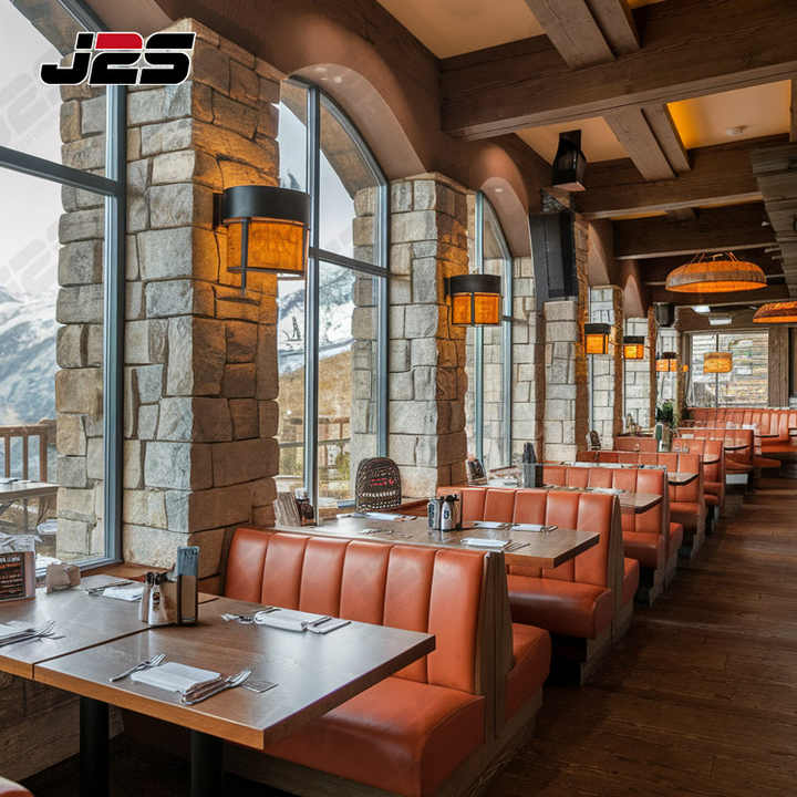 Shop Our Hot Sale Double Side Fast Food Sofa Booth Seating