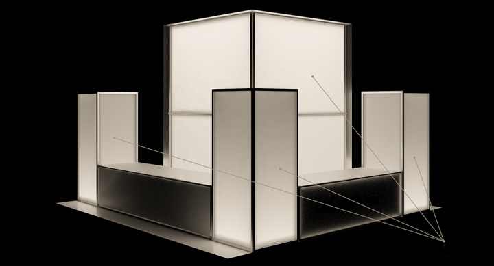 Modern Island Shape Exhibition Booth Design for Trade Show