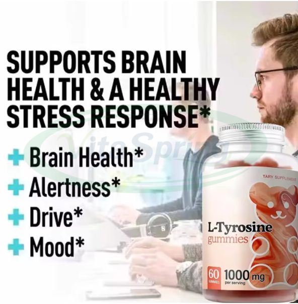 VitaSpring OEM Brain Supplement L-tyrosine Gummies for Relaxation Focus ...