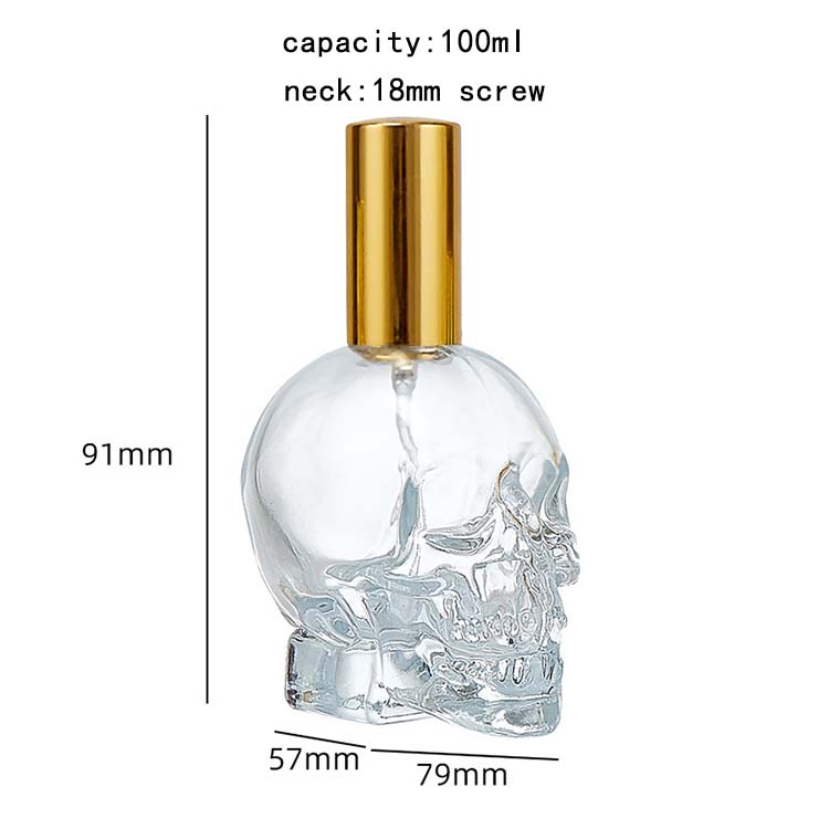 Wholesale Perfume Shaped Skull Transparent Design & Custom Logo ...