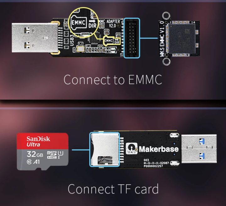 MKS EMMC-ADAPTER V2 USB 3.0 Reader - Reliable Data Access