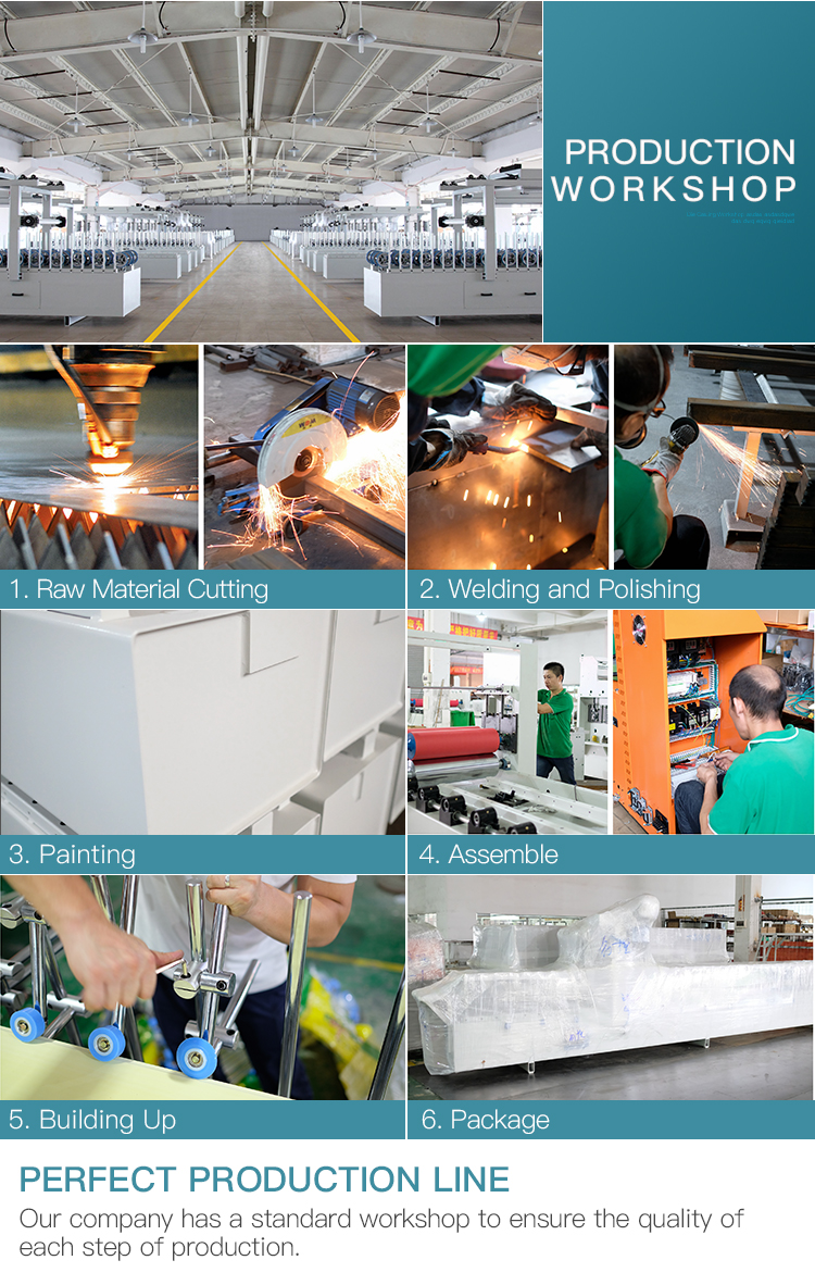 Wood frame making PVC profile wrapping machine PUR hot melt glue veneer ...