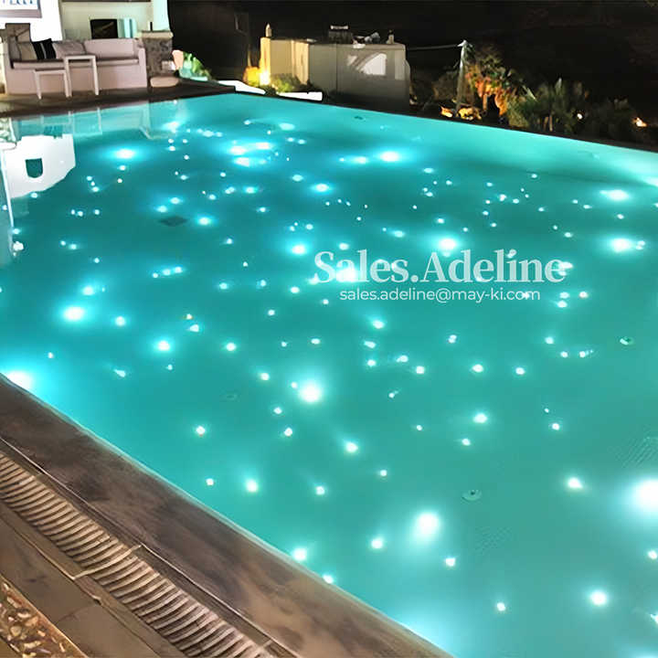80W DMX LED Inground Fiber Optic Pool Star Lights Swimming Pool Fiber ...