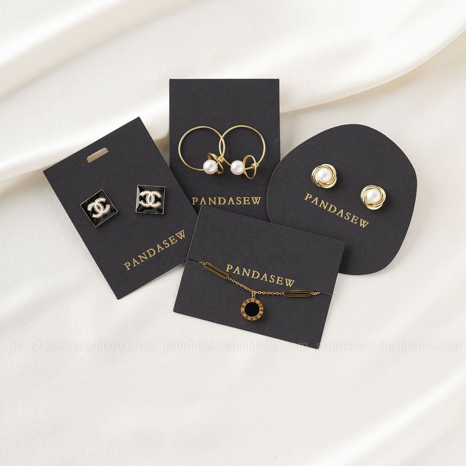 PandaSew Custom Logo 400gsm Paper Necklace Earring Gift Packaging ...