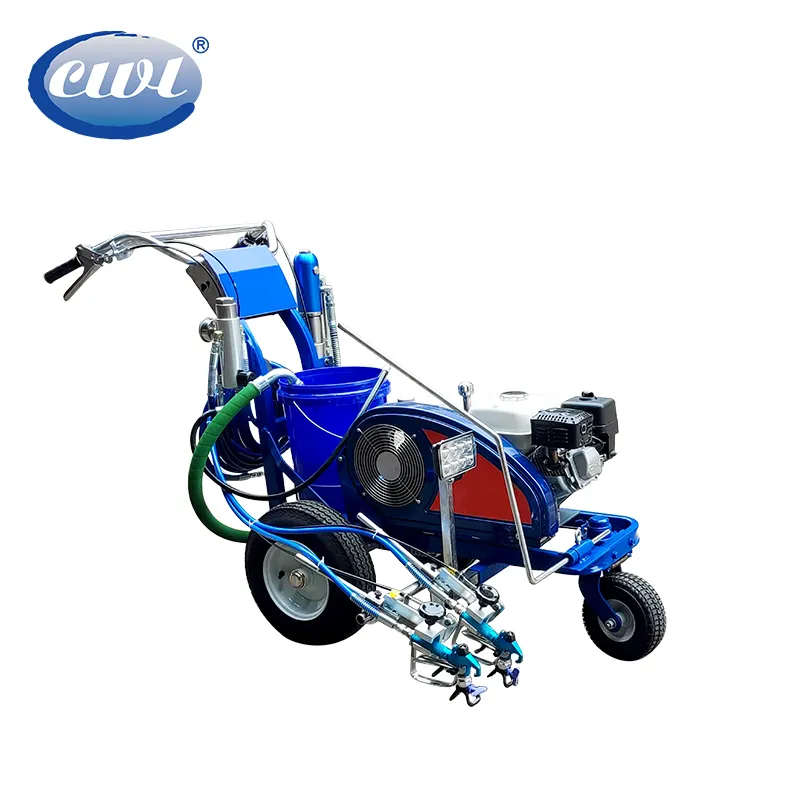 Hand Pushed Airless Cold Spray Road Line Marking Machine with Engine ...