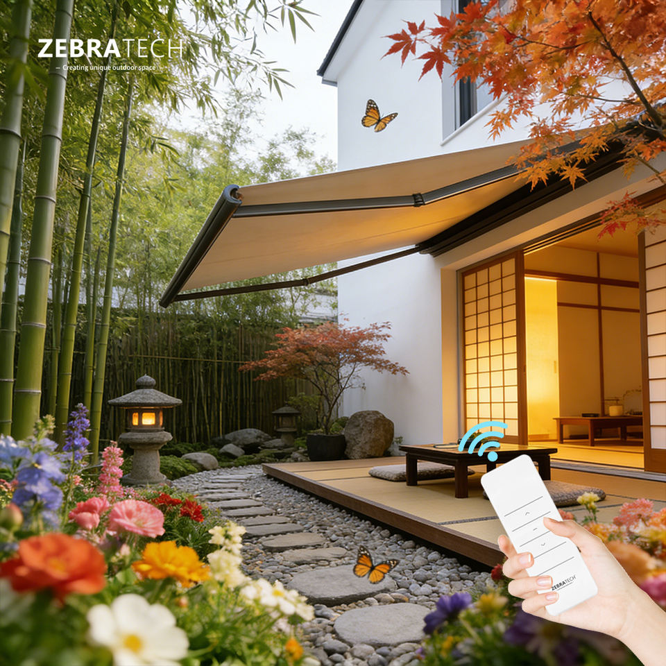 ZEBRATECH AW01 Aluminum Frame Remote Control Motorized Retractable ...