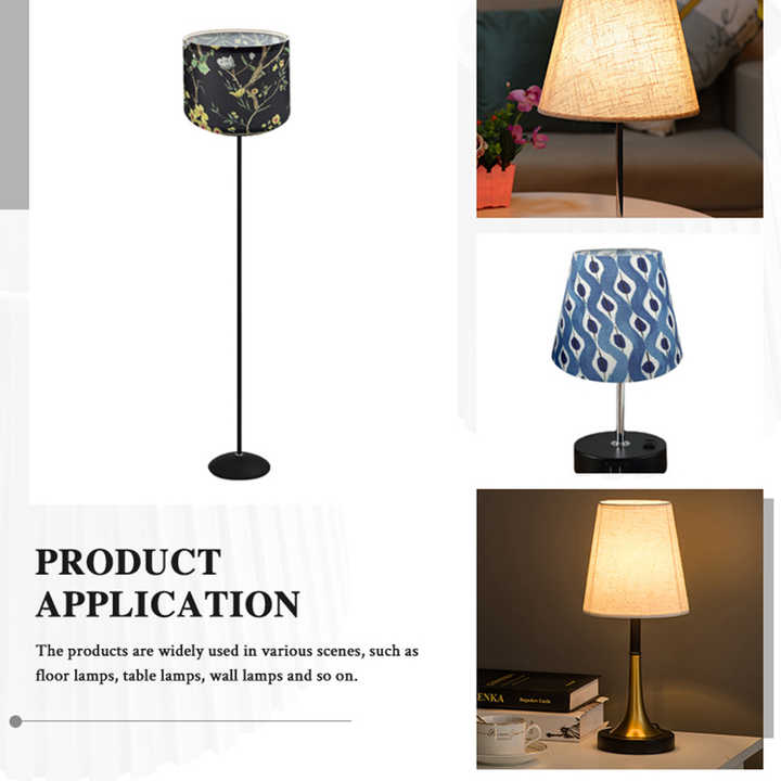 Modern Velcro Fabric Lampshade Sticker Flower TC Cloth Lampshade Table ...