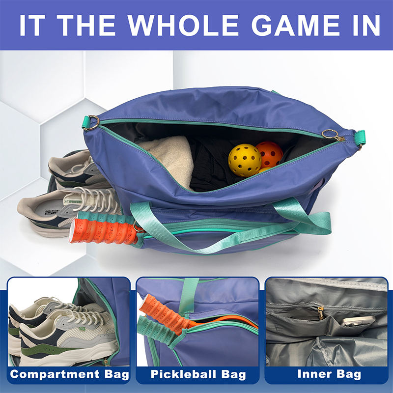 Pickle Ball Bag Pickleball Racket Paddle Tote With Shoe Compartment ...