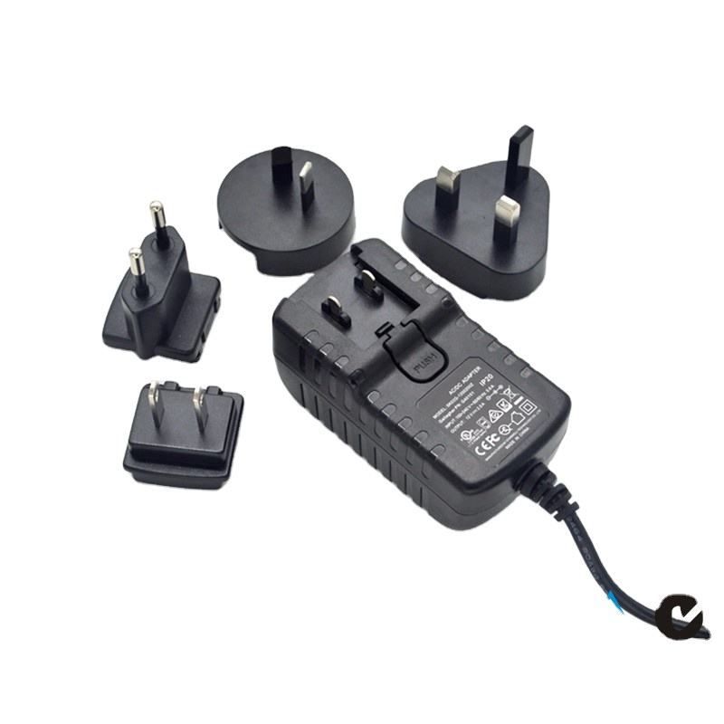 36W Interchangeable Plugs Power Adapter - All-in-One Chargers