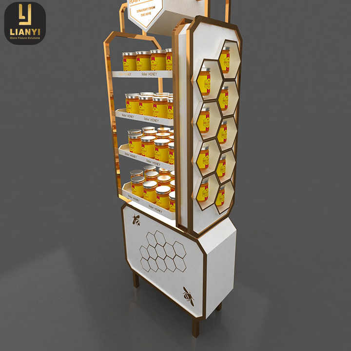 Custom Floor Honey Display Stand - Enhance Your Shop Decor