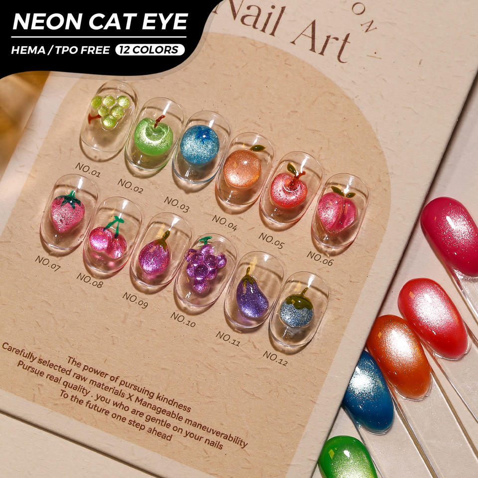 JTING Newest Design 12colors Neon Cat Eye Gel Nail Polish Collection ...
