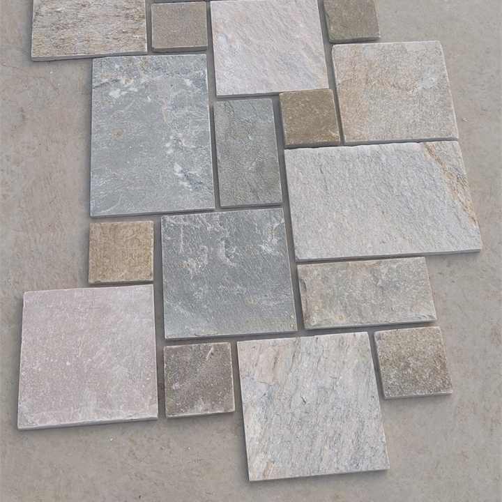 Golden White Quartzite Slate Paver for Outdoor Patio Paving & Wall ...