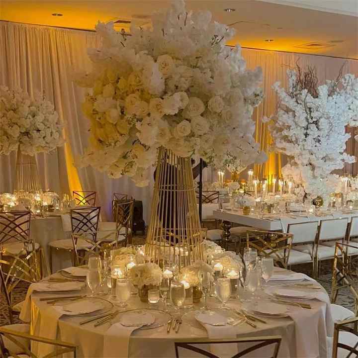 Direct Wholesale Wedding Road Flower Frame Electroplating Table Flower ...