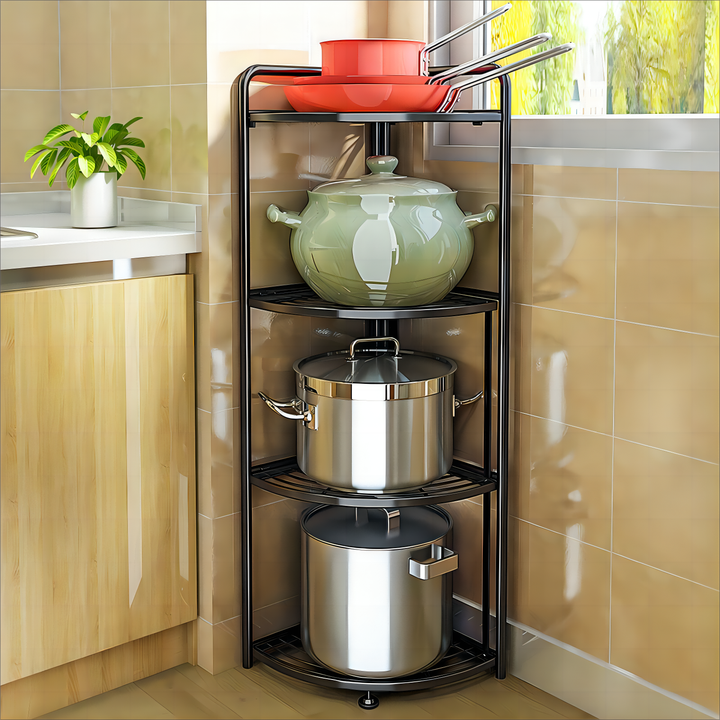 Easy to Install Triangle Storage Rack Fan-shaped Holder for Kitchen ...