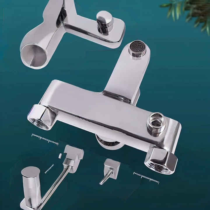 Modern Design Solid Brass Hot Cold Mixer Shower Faucet Set Complete ...