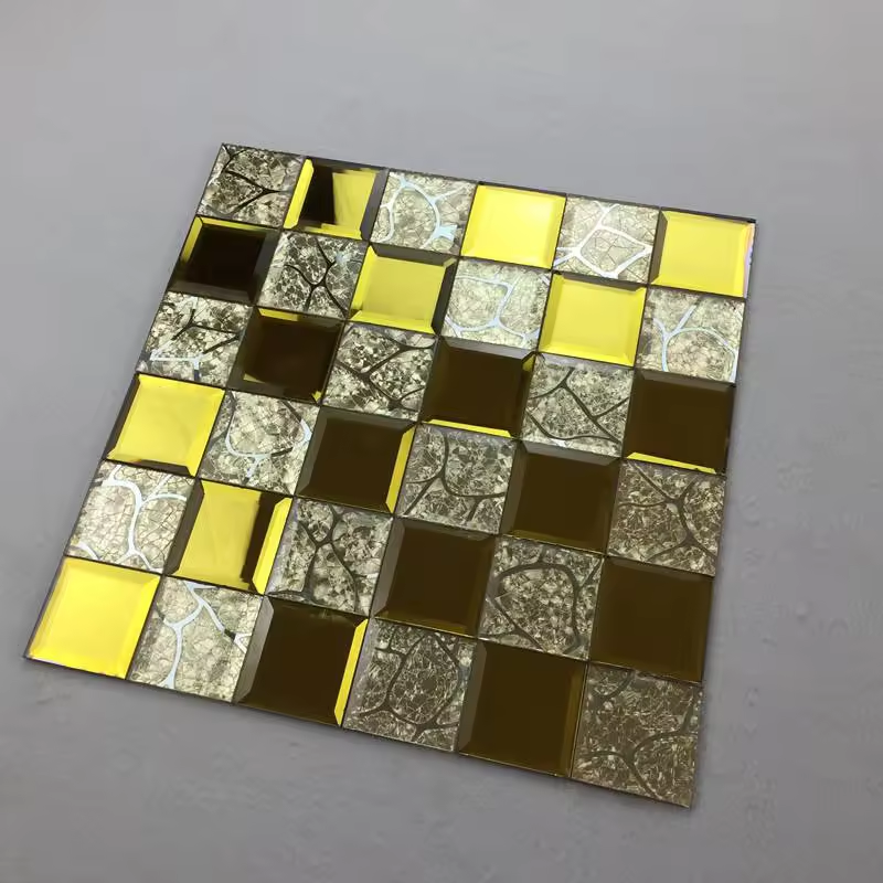 WB Glass Mosaic Tile Cheap Wall Decor Peel and Stick 30x30cm Mirror ...