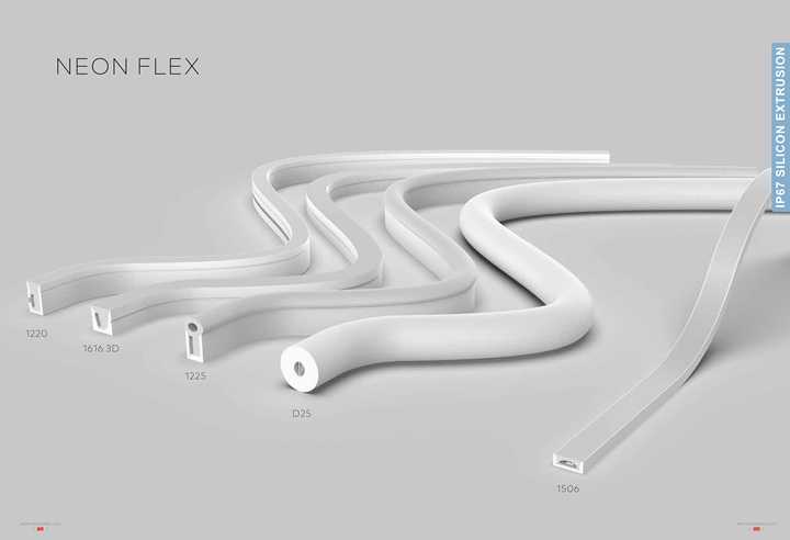 ETL Listed 12V 24V DC Neon Flex Strips 120LED/M 06*12mm Silicon Neon ...