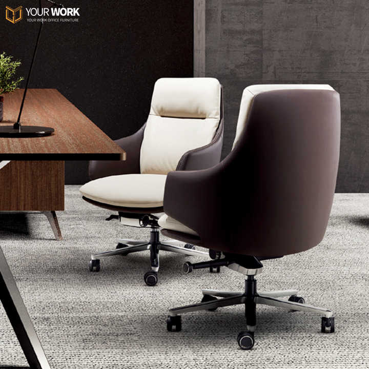 Elegant Luxury Genuine Leather Office Chair for Ceos