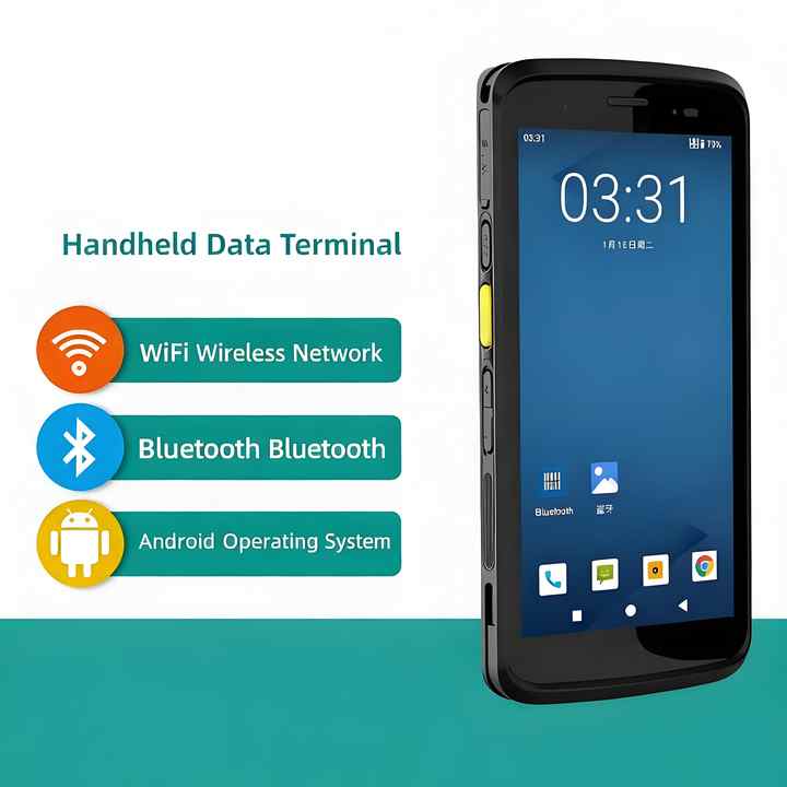 IP67 Rugged Mobile Android 14 Handheld PDA 6G+64G Memory 1D 2D Barcode ...