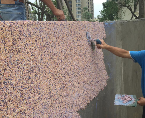 Resin Washed Stone Coating - Colored Sand Floor & Wall Paint