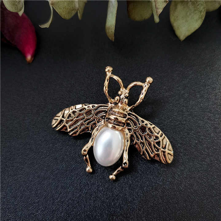 Luxury Designer Brooches - 18K Gold Plated Stainless Steel