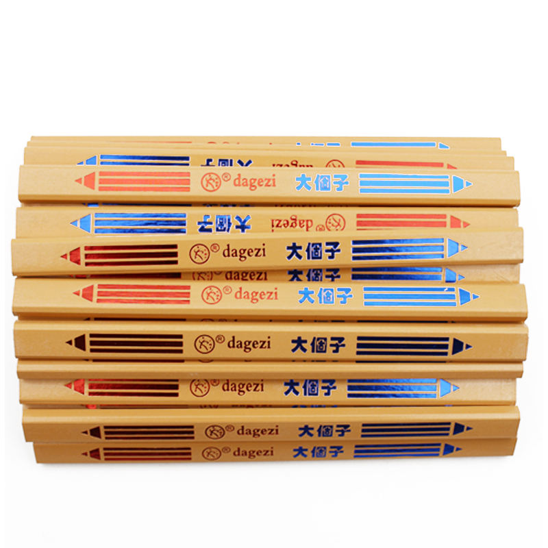 Red Blue Double-spelled Octagonal Carpenter Pencil Scene Marker ...