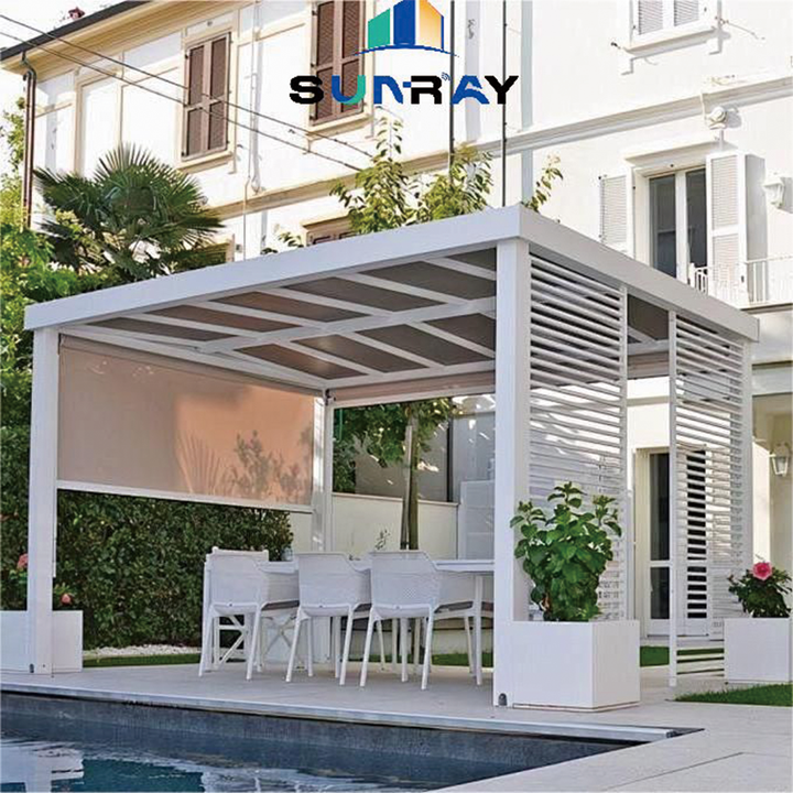 Motorized Smart Aluminum Waterproof Louvered Pergola Roof