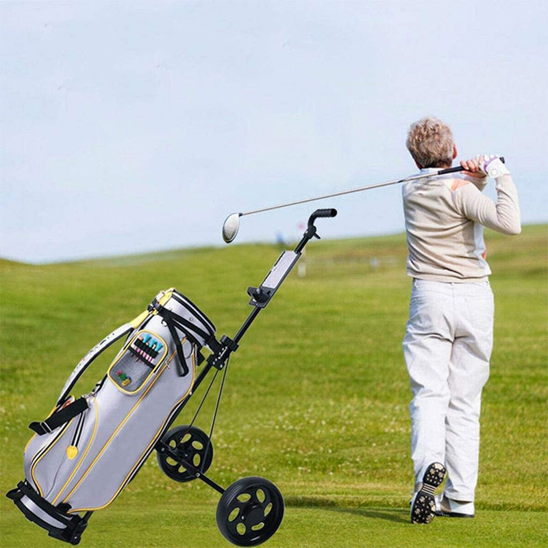 Cheap Custom Portable Moving Golf Trolley Push Cart 4 Wheel Folding ...