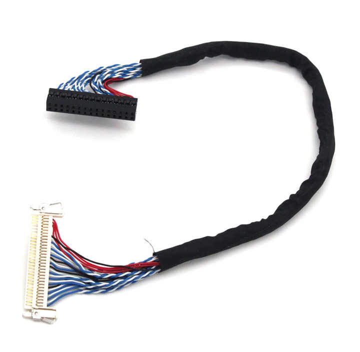 ODM OEM Cable Soldering Laptop LCD LED IPX Display Cable Assembly 20 24 36 40 41 50 Pin LVDS ...