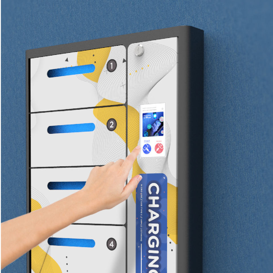 Y2 Power ZEN 6 Bay Phone Wall Mounted Charging Locker for Outdoor Use ...