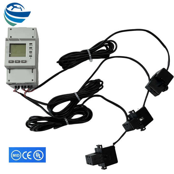 Din Rail 120A kwh 3 Phase 4 Wire CT Clamp Bidirectional Power Meter ...