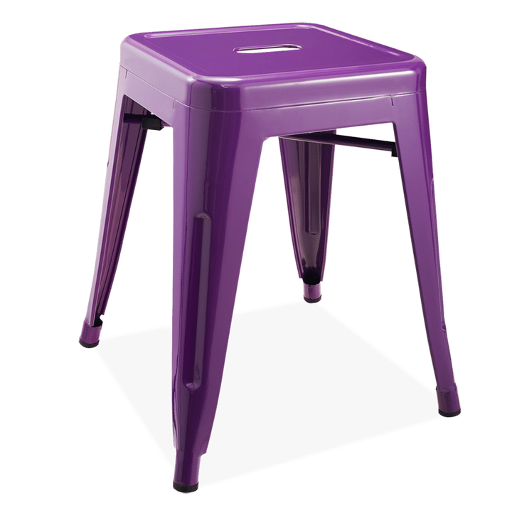 Retro Metal Chair Stackable Stool Restaurant Low Metal Stools ...