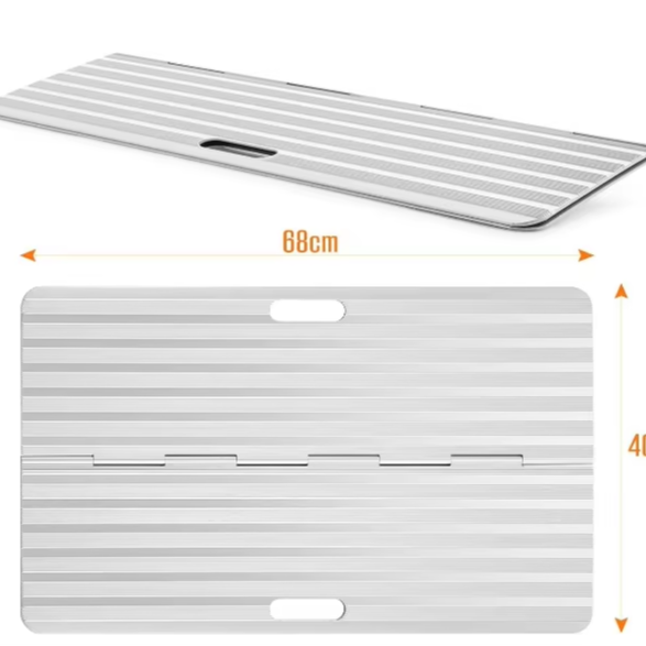 Manual Folding Steel Ramp Loading Ramps Silver Truck Portable Loading ...