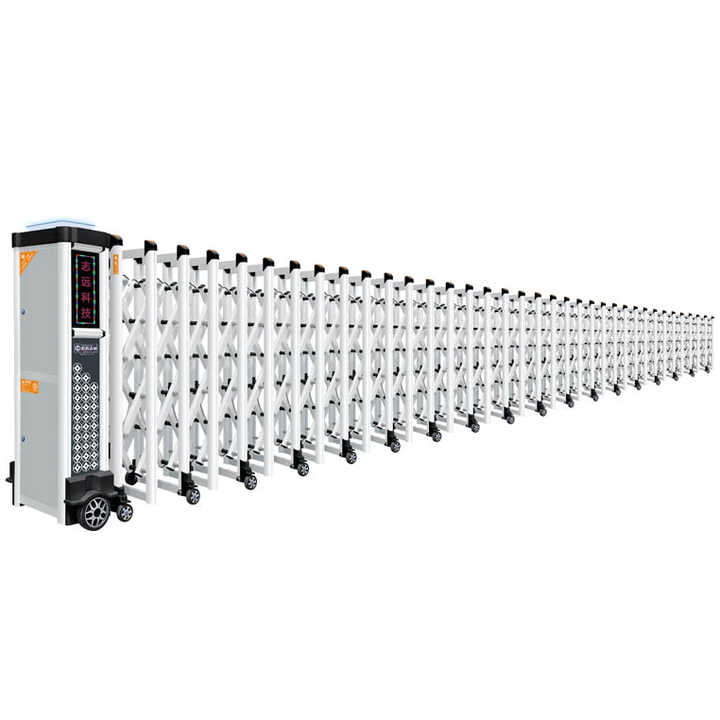 Factory Entrance Retractable Accordion Driveway Security Gate Outdoor ...
