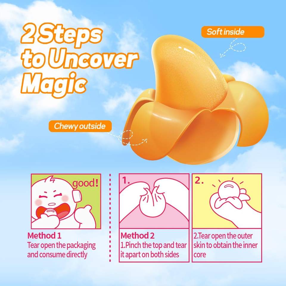 Cokoc Peelable Gummy Candy- 6-Pack Fixed FlavorEdition |Dual-layer ...