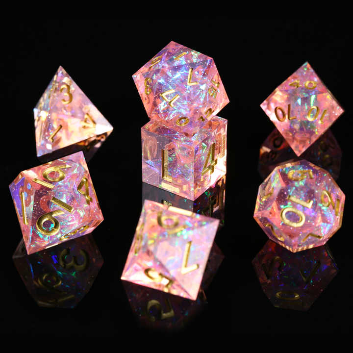 Swirl Mixed color Polyhedral DND RPG Dice Set Pearl Family Toys Party ...