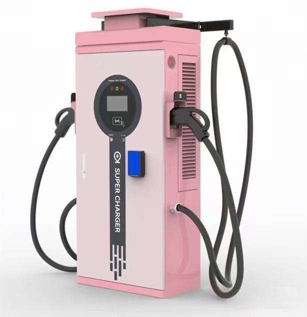 60KW Floor Mounted Dc EV Charger for Commercial Use with Telsa Gun and ...