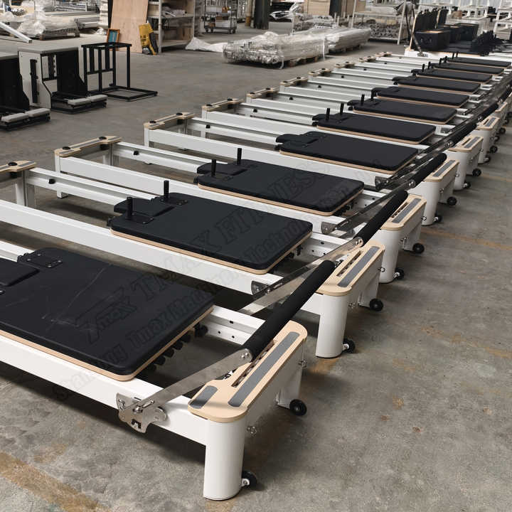 Tmax Commercial Use White Aluminum Pilates Reformer Bed