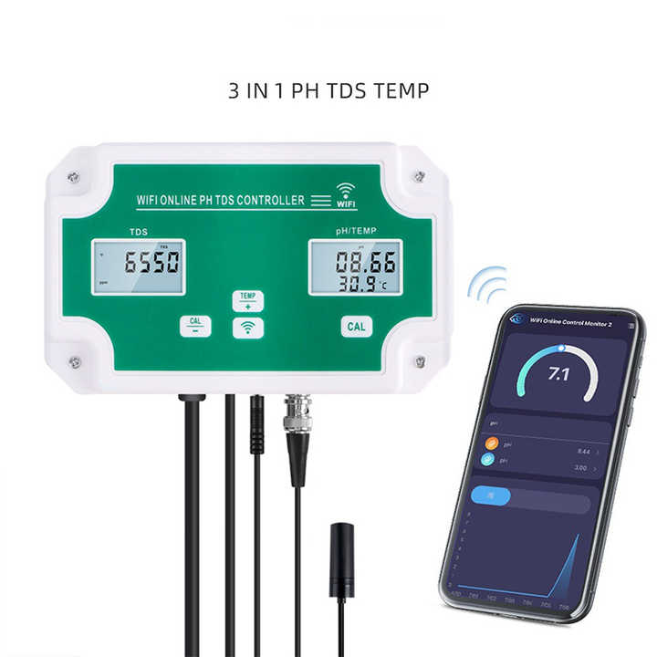 PH-W218 WiFi Smart PH ORP TDS EC SALT S.G TEMP CF Monitor Meter Online ...