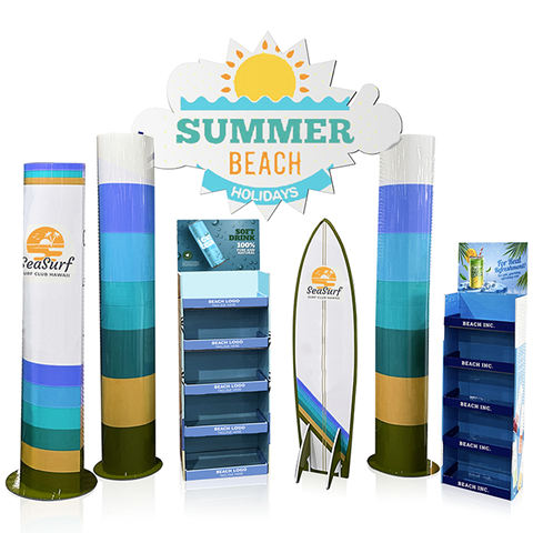 Leader Display Promotional Booth Totem Cubes Set Of 4 Retail Display ...
