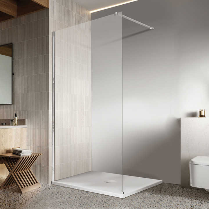 Frameless Fixed Shower Glass Panel SGCC Tempered Glass Walk in Shower ...